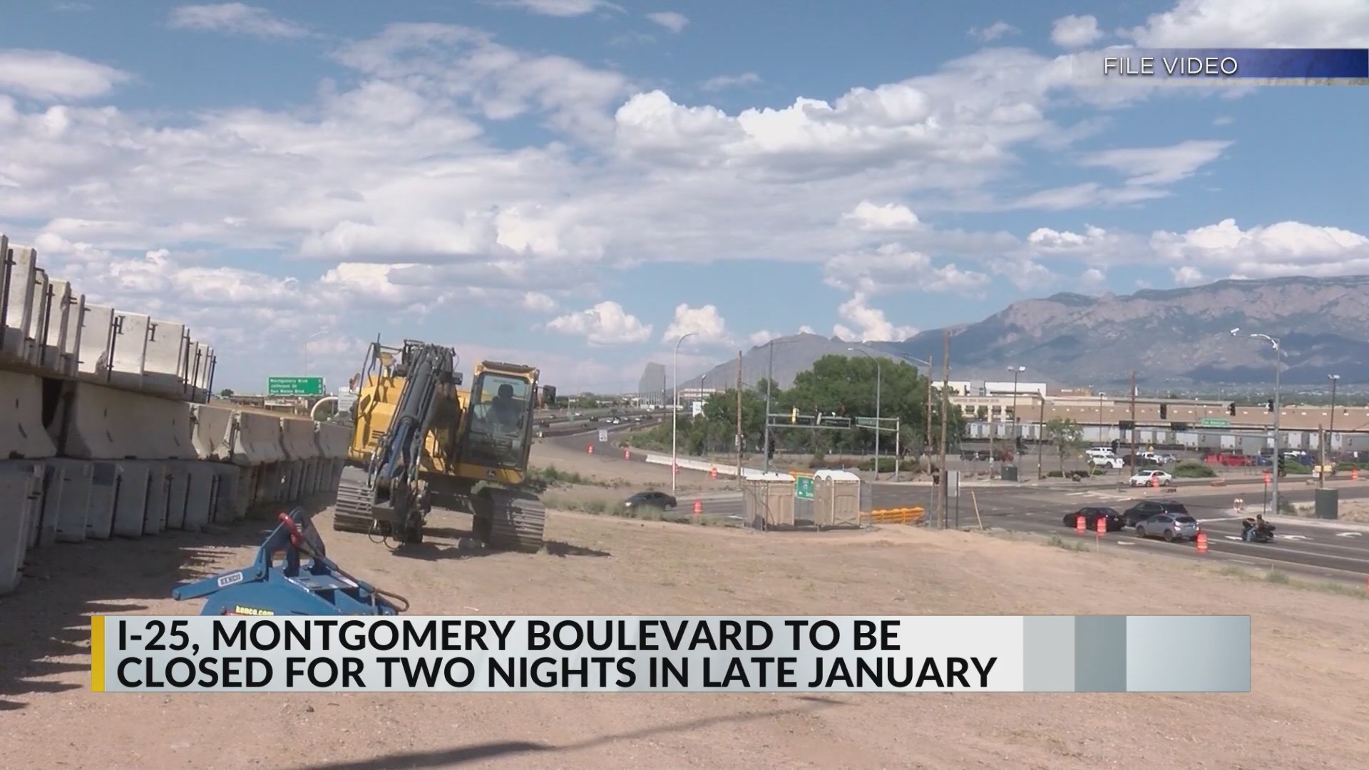 Overnight closures coming to I-25 in Albuquerque this month