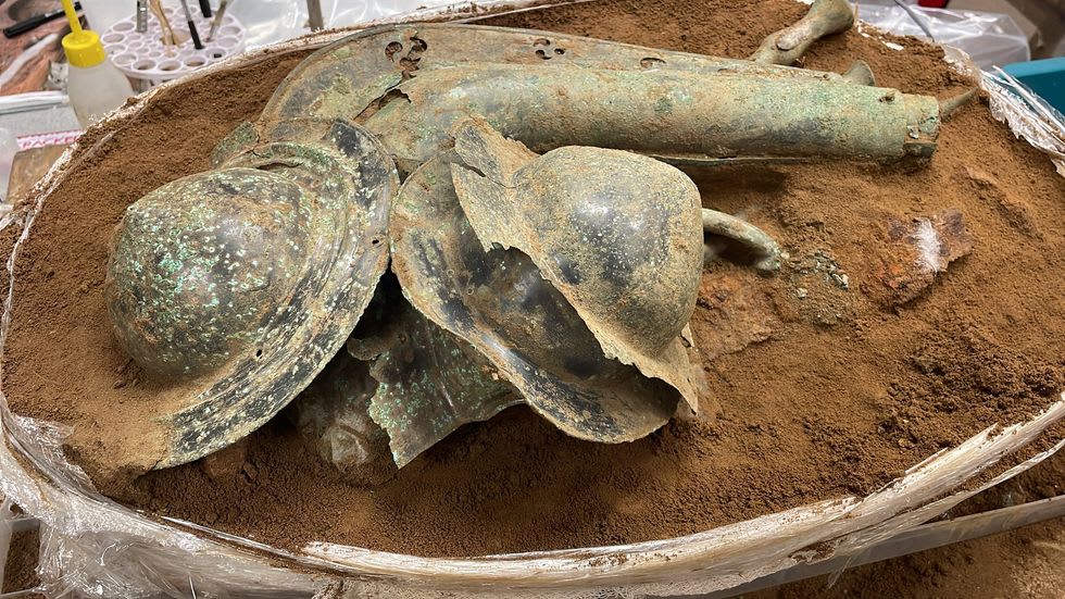 Archaeologists stunned as 'near-complete' Iron Age battle trumpet ...