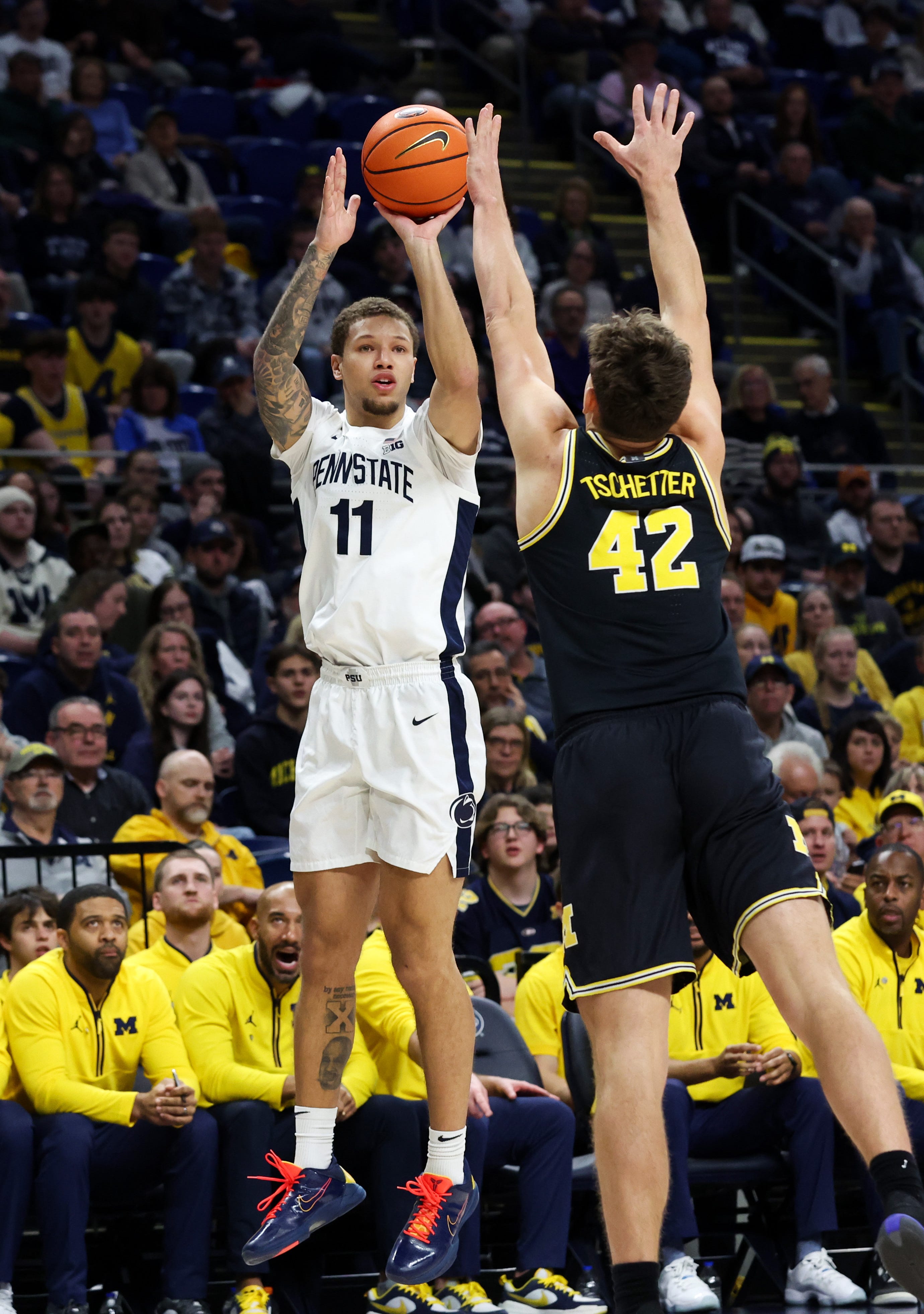Michigan basketball goes cold on 3s, weathers Penn State upset bid