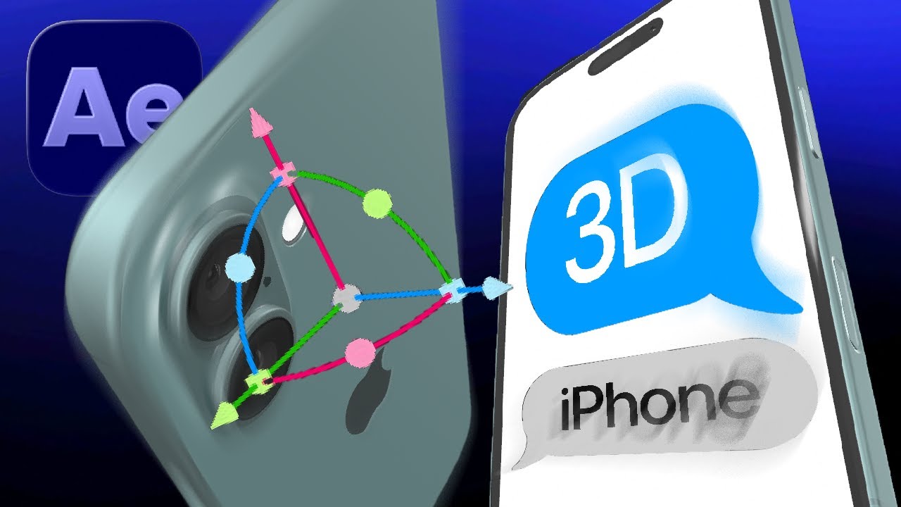How to make 3D animated iPhone text messages in After Effects | No plugins tutorial