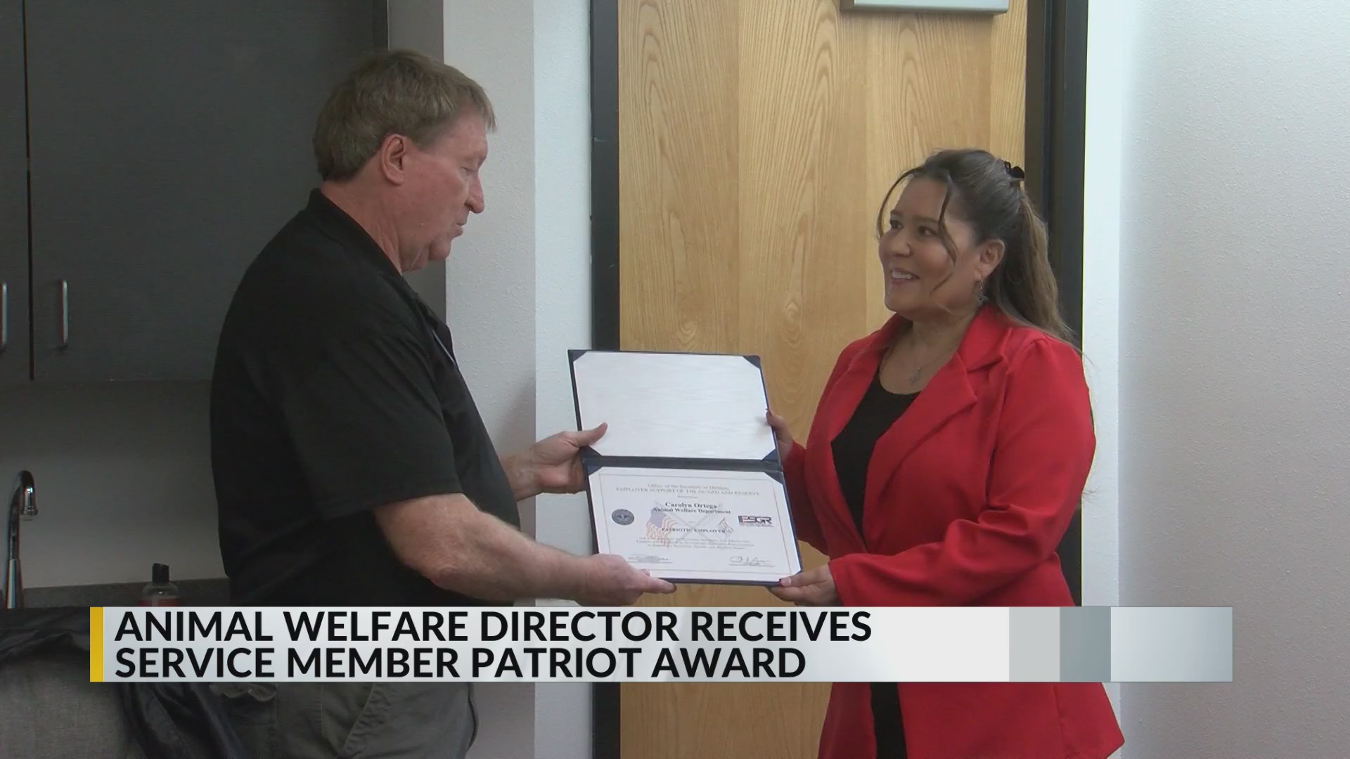 Albuquerque Animal Welfare director receives surprise 'Patriot Award'