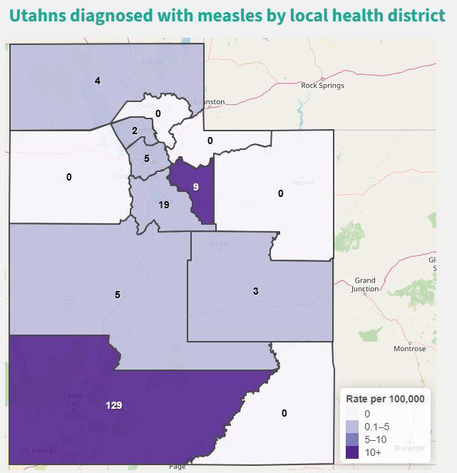Measles outbreak up to 337 cases in region east of Las Vegas; 20 new ...