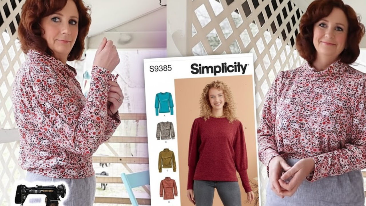 Step-by-step tips for sewing the Simplicity 9385 sweater top