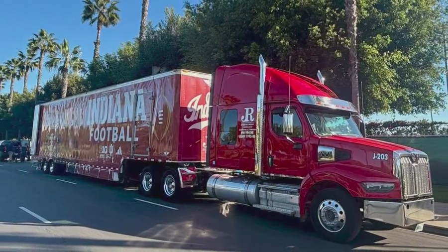 Hoosiers’ semi driver thrilled for Peach Bowl journey