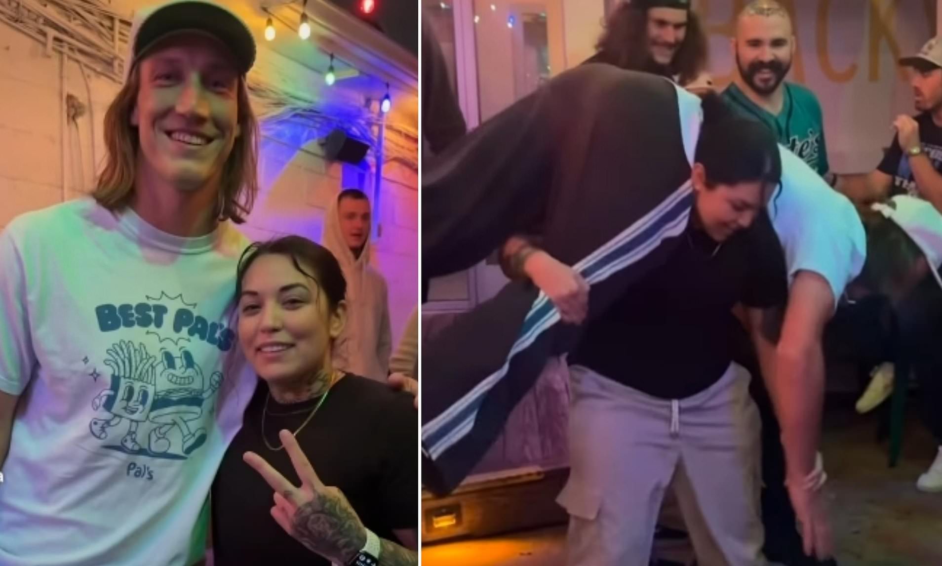 Wild moment female fan squats 220-pound Jaguars QB Trevor Lawrence in ...