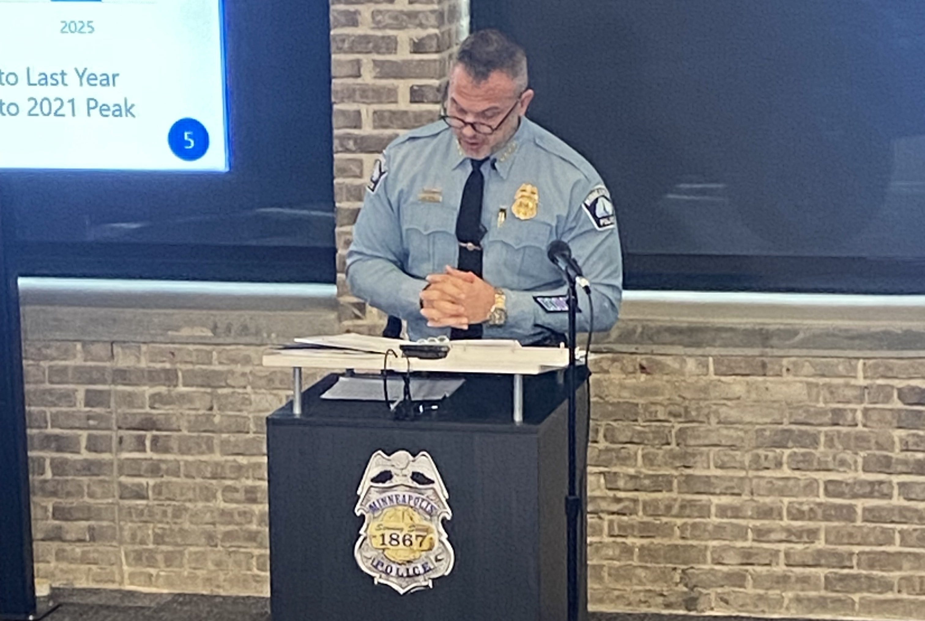 Minneapolis Police Chief Brian O'Hara shares new crime stats which he ...