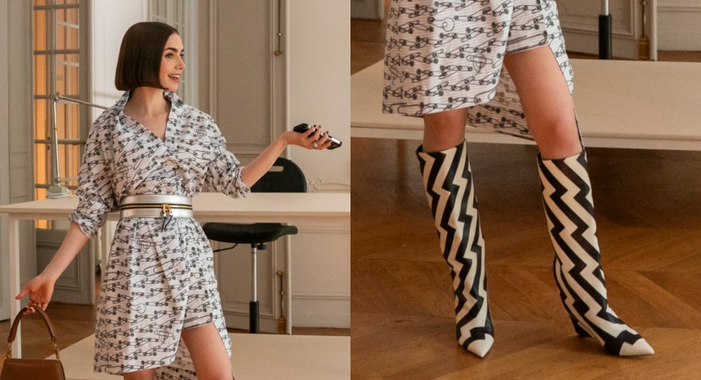 Inside the 'Emily in Paris' shoe closet: Bold Jimmy Choo boots and more ...