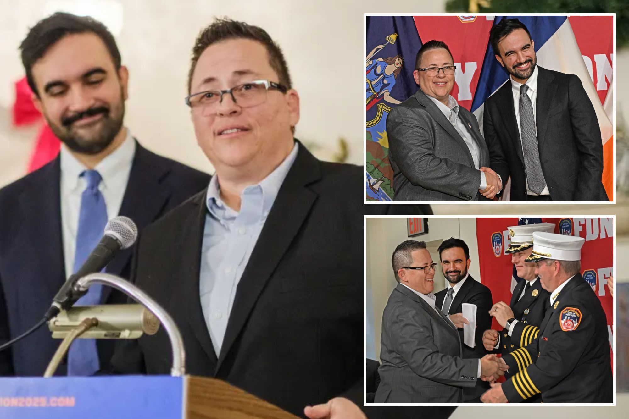 Mayor Zohran Mamdani swears in FDNY Commissioner Lillian Bonsignore at ...