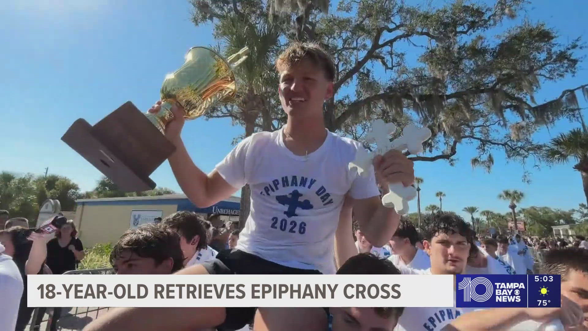 Epiphany cross retrieved by 18-year-old in Tarpon Springs