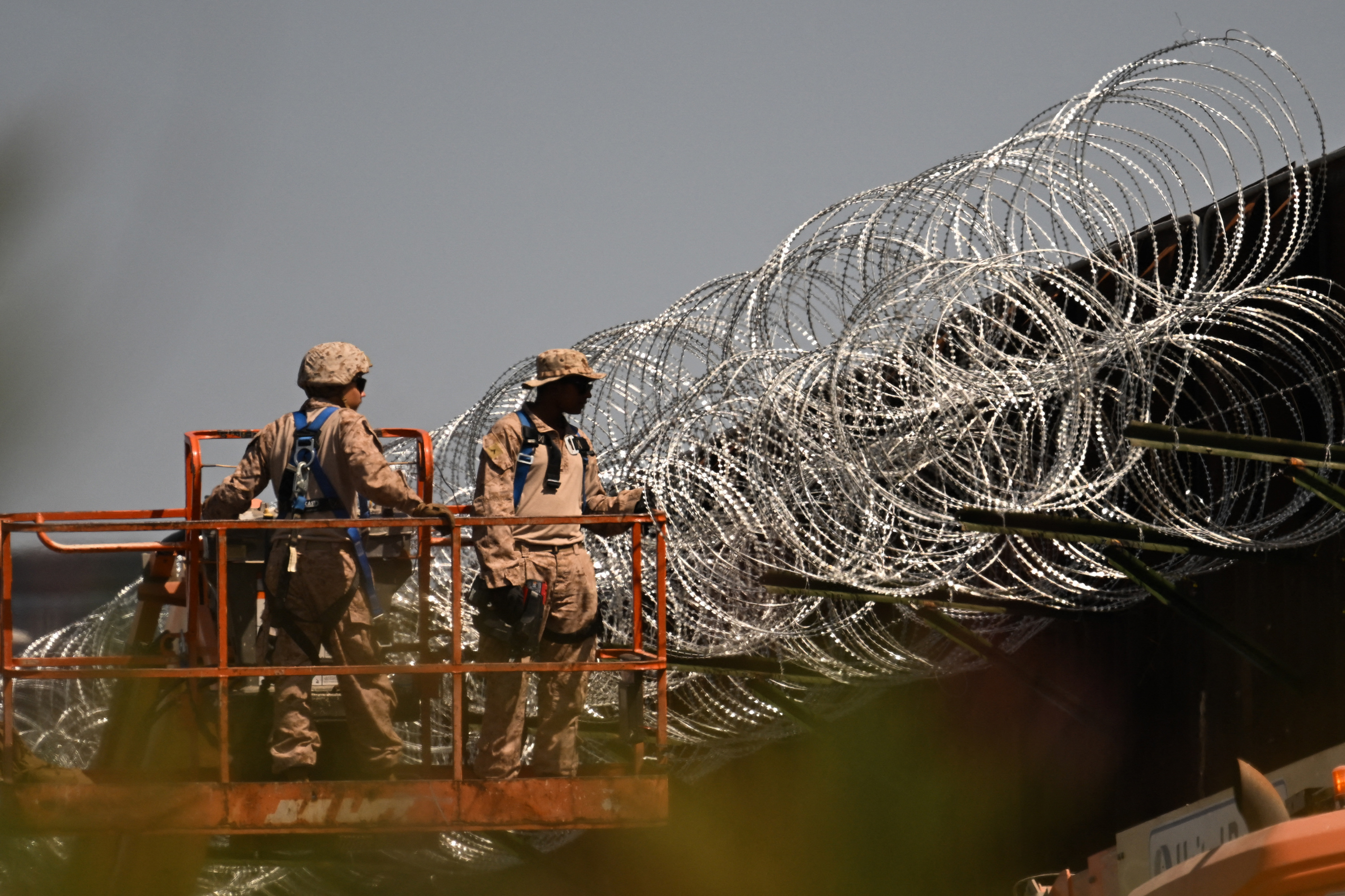 San Diego sues federal government over razor wire border barrier on ...
