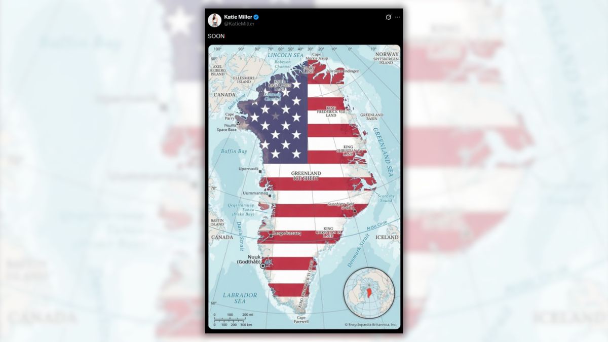 Did Katie Miller post Greenland map overlaid with US flag, captioning ...