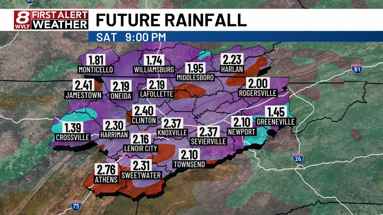 First alert to a big round of heavy rain Friday into Friday night