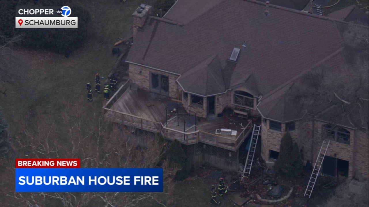 Firefighter falls through floor during fire at large home in ...