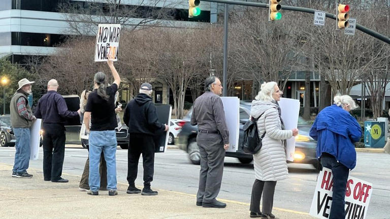 Rally held at State House over rising US.-Venezuelan tensions