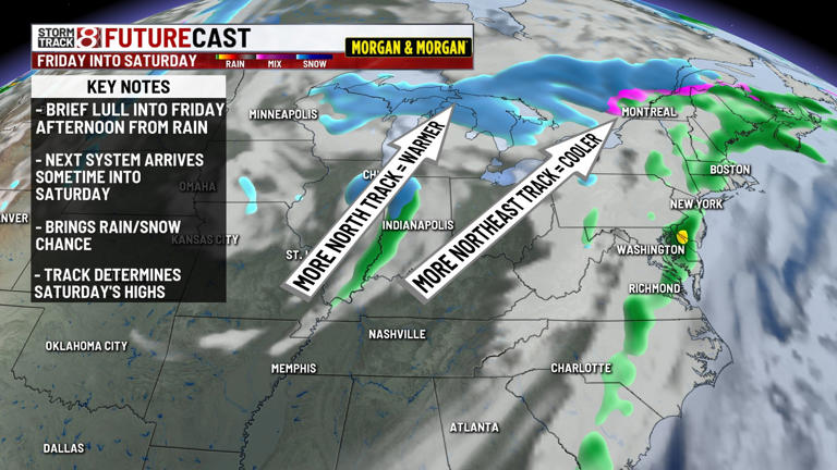 More sunshine Wednesday, more active Thursday and into this weekend ...