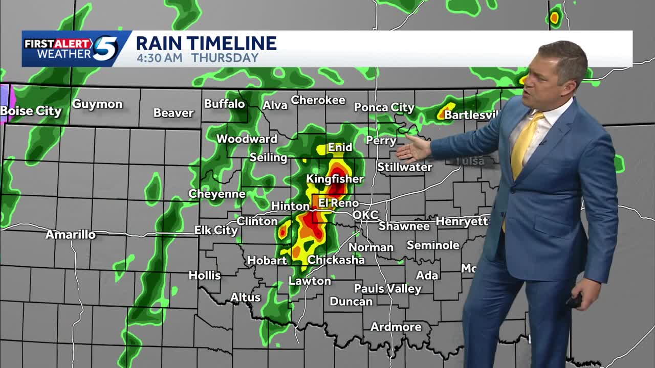 Wednesday night storm timeline