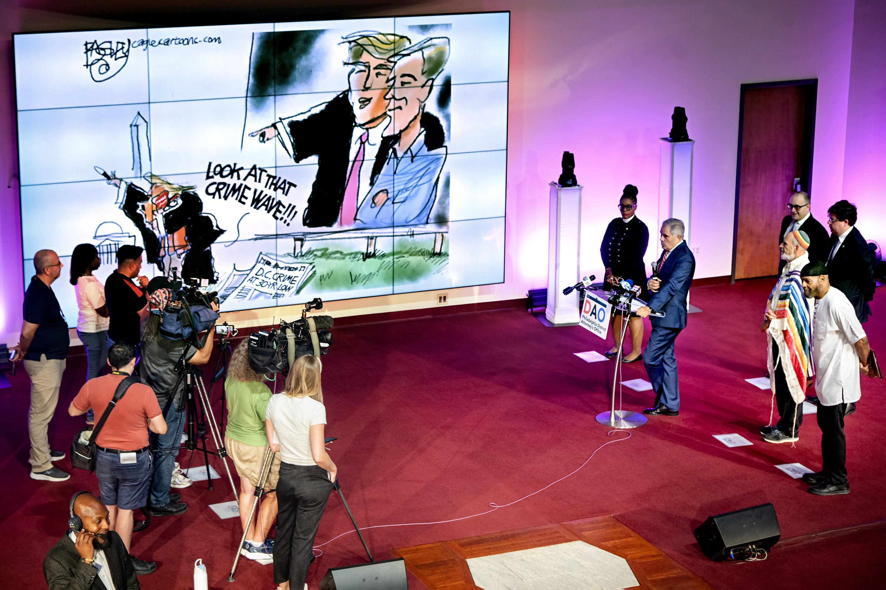 Philadelphia DA Larry Krasner takes more shots at Trump as he’s sworn ...