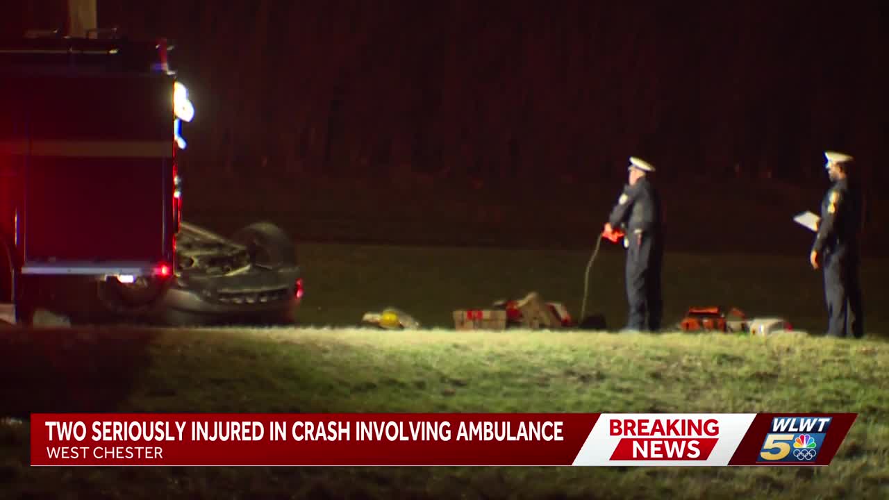 Police: 2 hospitalized after crash involving ambulance in West Chester