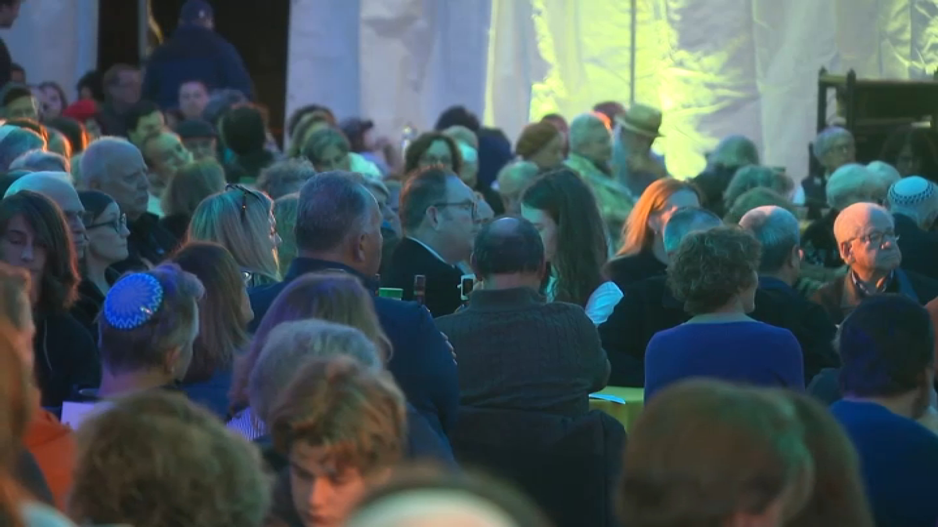 Worshippers hold memorial ceremony for Jewish temple destroyed in Eaton ...