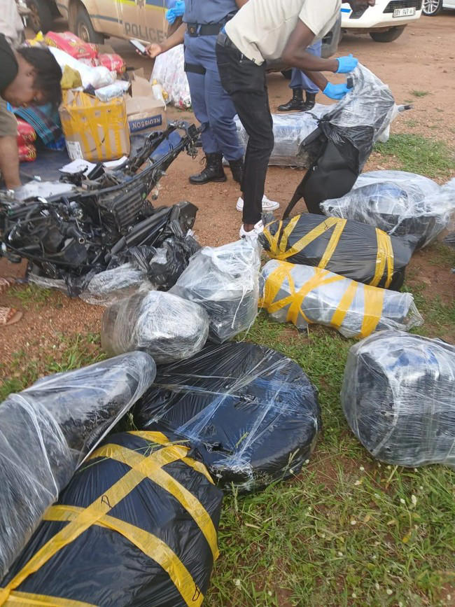 Look: Stripped stolen motorbikes found hidden in vehicle during Limpopo ...