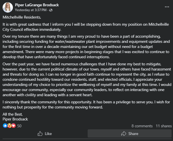 Mitchellville mayor says special election is likely path forward after ...