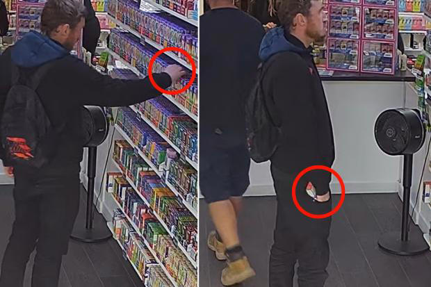 Prolific offender caught red-handed by 'extremely good' vape shop CCTV