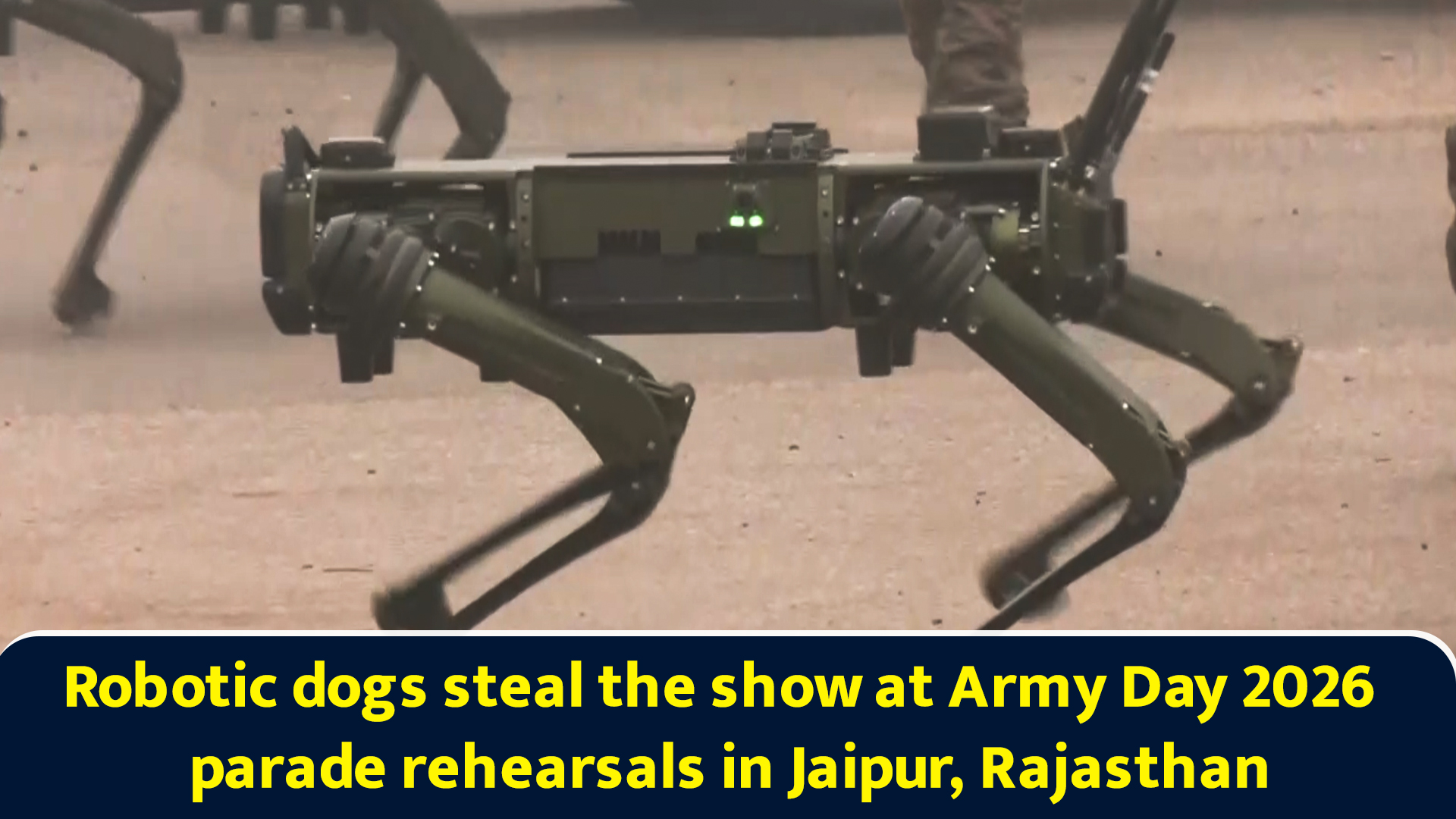 Robotic dogs steal the show at Army Day 2026 parade rehearsals in ...