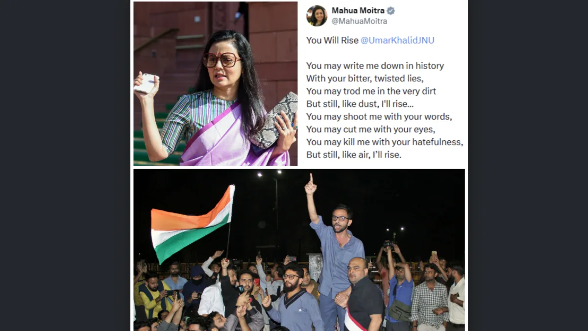 'You will rise, Umar Khalid': Mahua Moitra backs jailed activist with ...