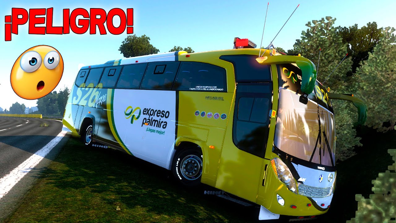 ¡Bus sale de la carretera y choca! | Colombia | Euro Truck Simulator 2