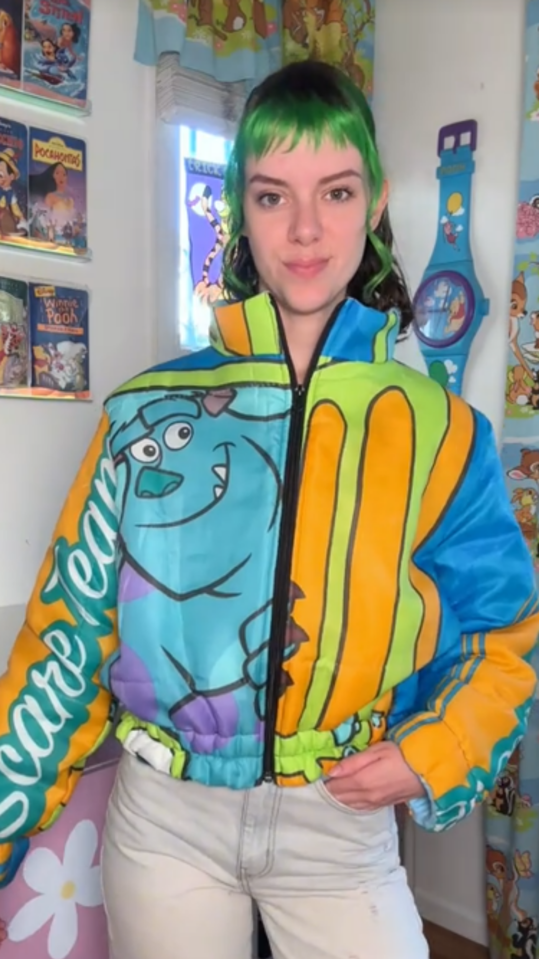 DIY Monsters Inc puffer jacket | Cute & creative upcycle