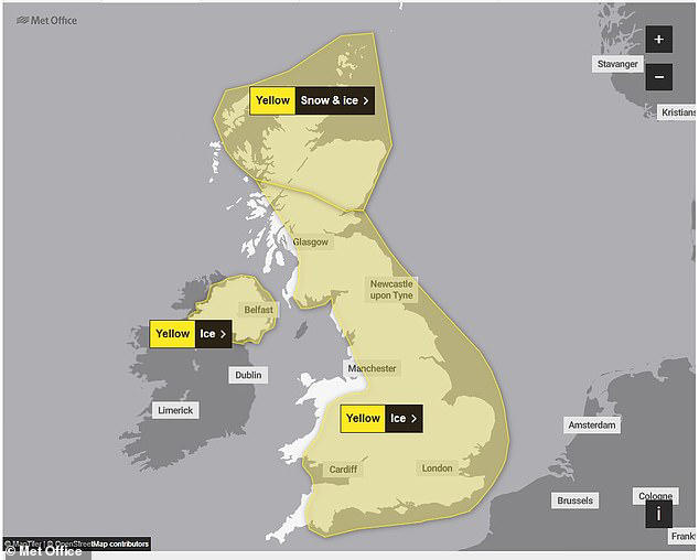 Britain on high alert for snow and ice as Storm Goretti edges in
