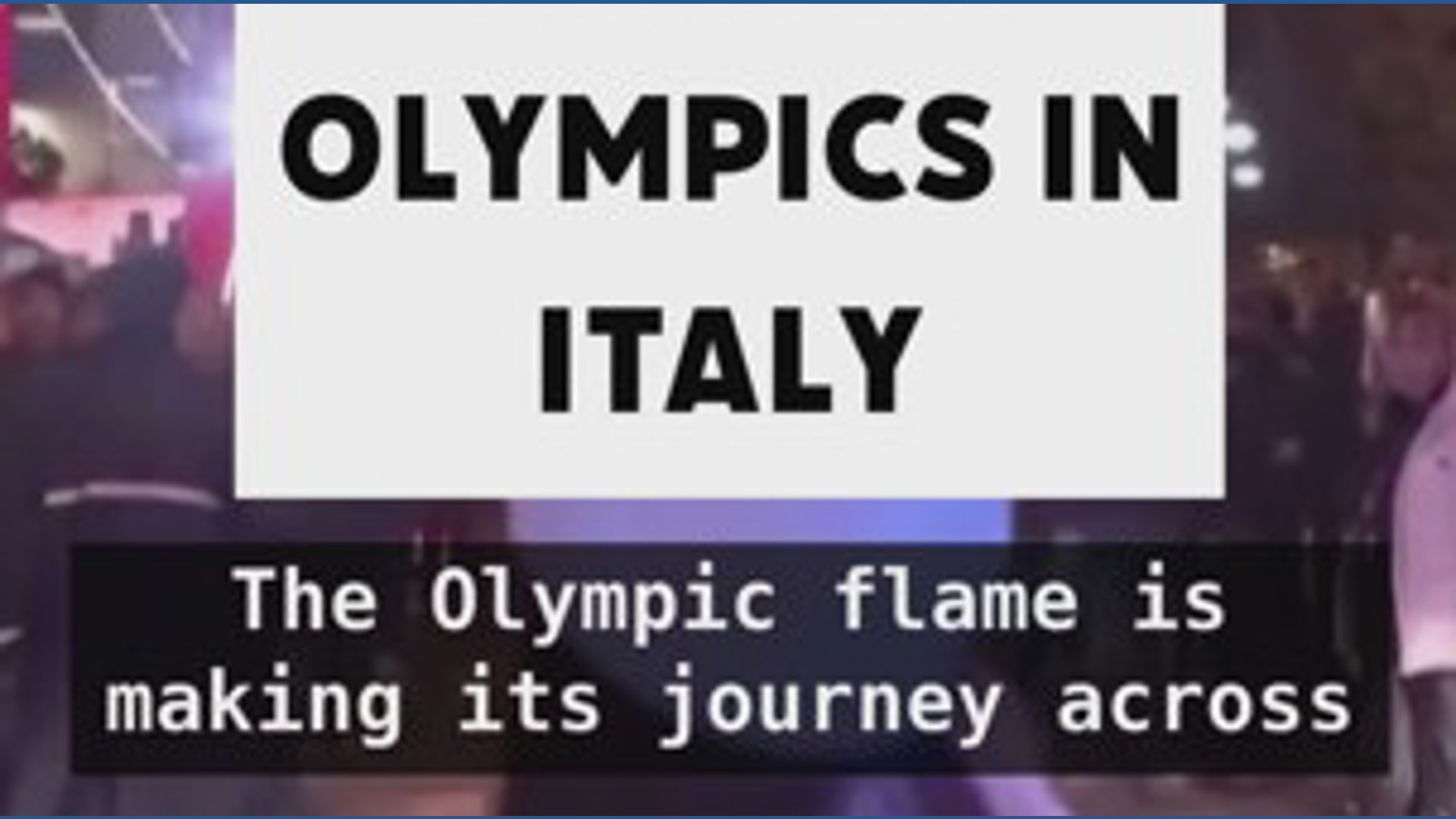 Olympic countdown is on