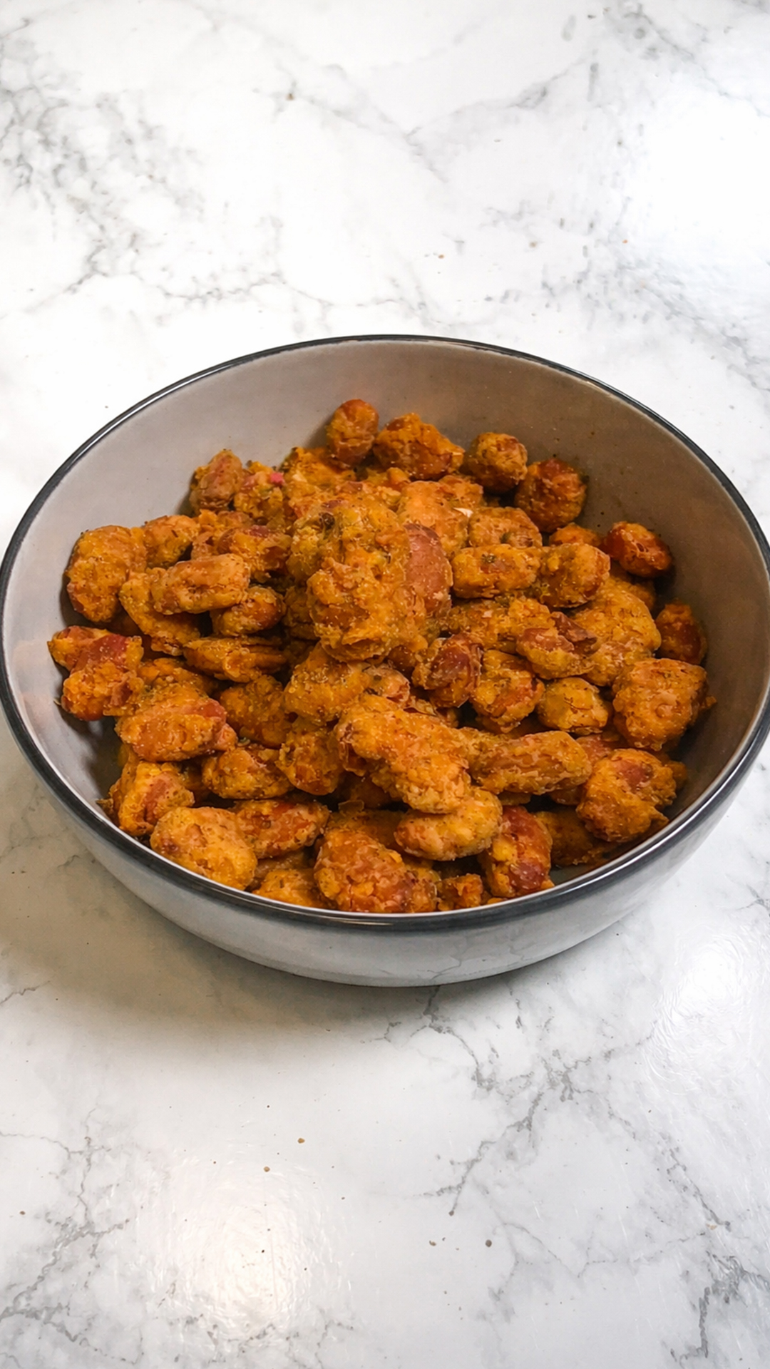 Making vegan crispy butter beans