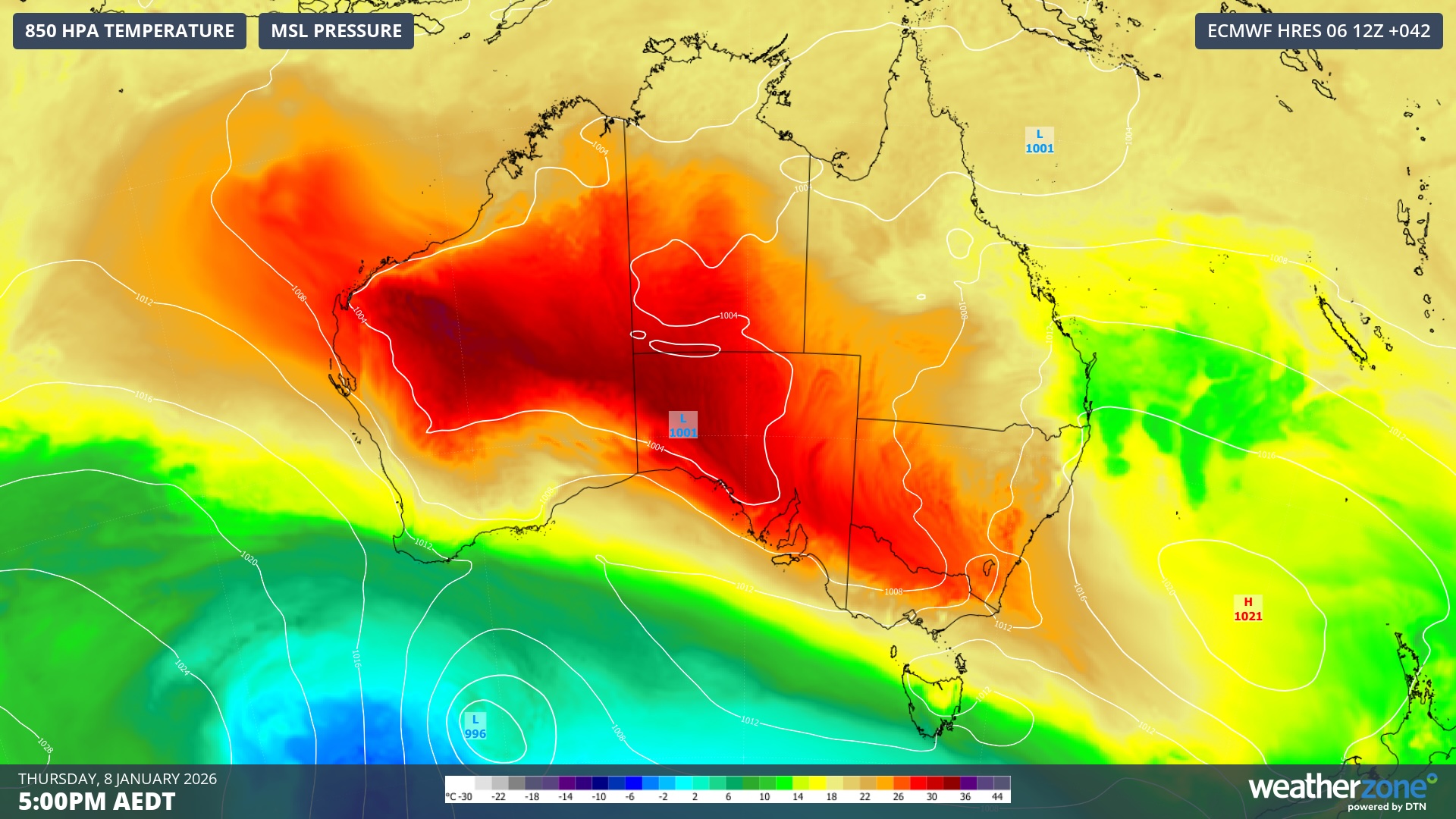 How hot each Australian state will get during this week's heatwave