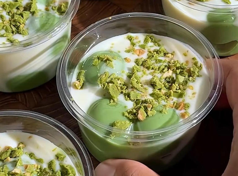Resep matcha ball pudding vla keju lumer, camilan favorit matcha lovers