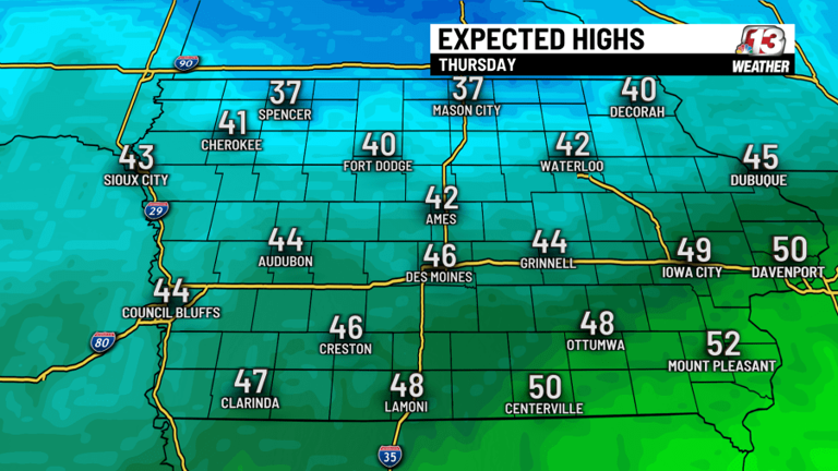 Warmer Wednesday, then rain and snow