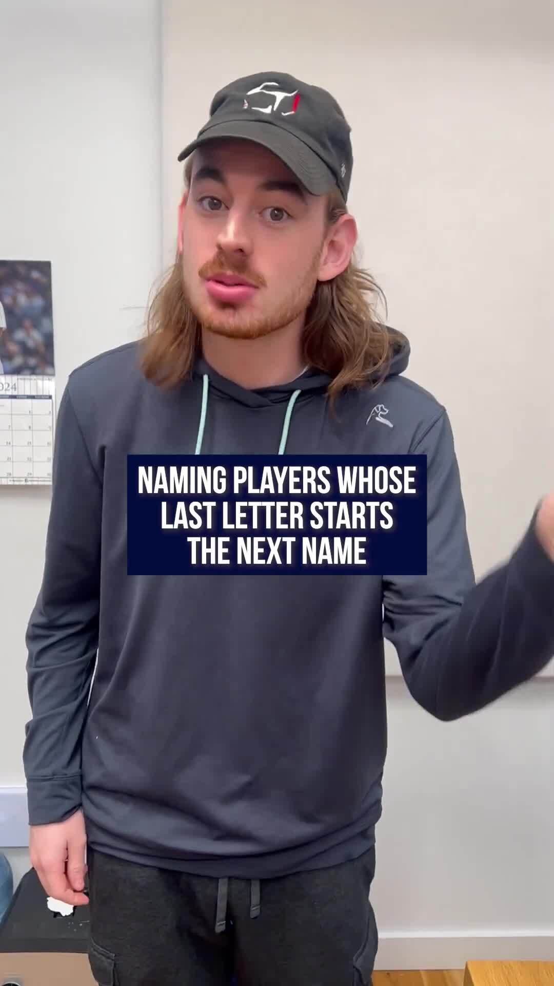 Naming players whose last letter starts the next name #mlb #baseball # ...