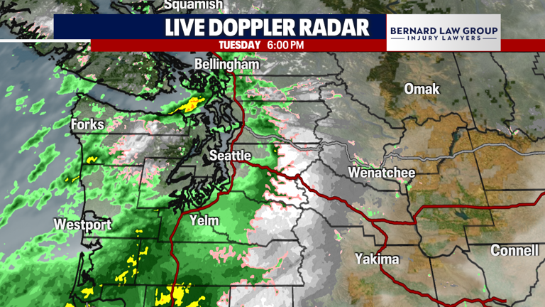 Seattle weather: Heavy mountain snow, rainy and breezy Wednesday