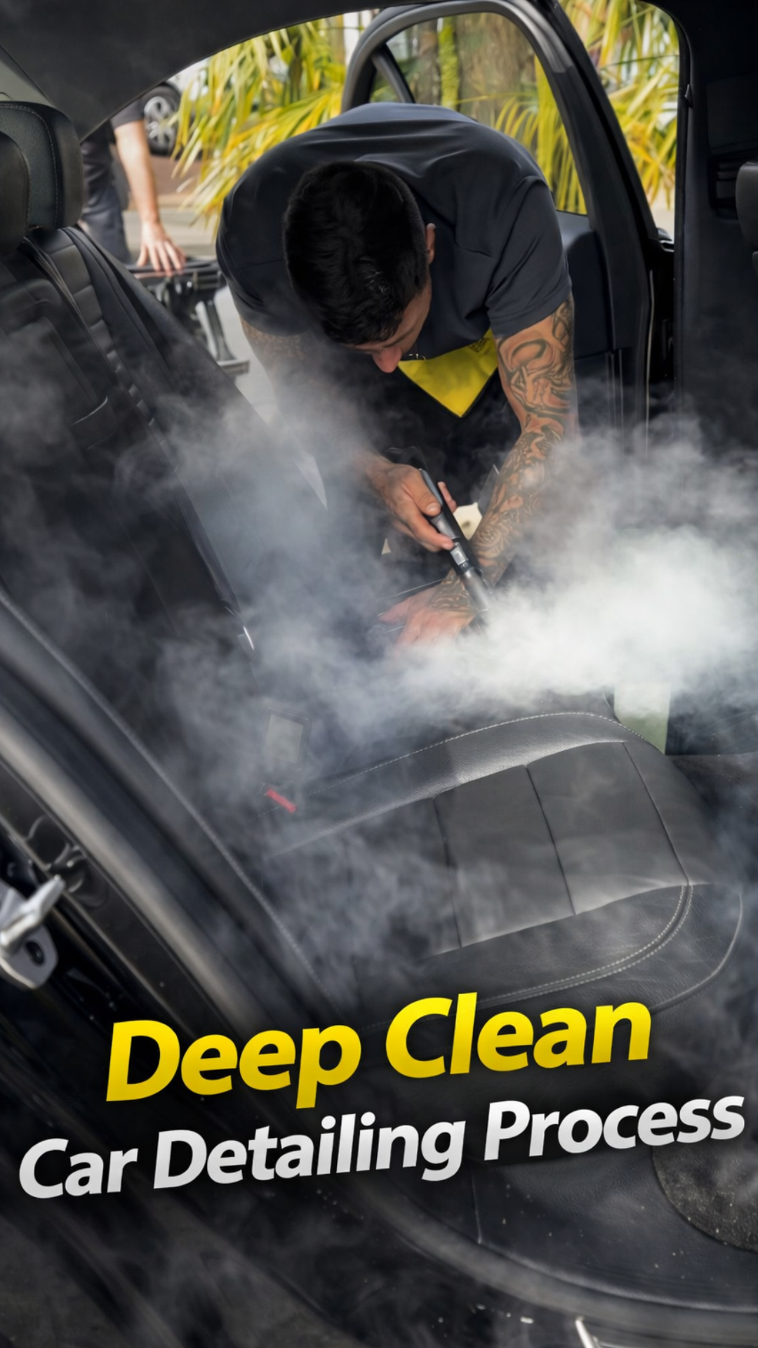 Deep clean car detailing process
