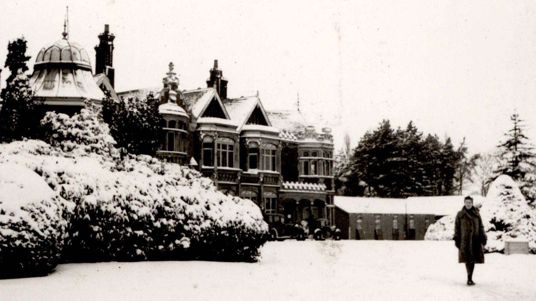 Rare WW2 images of snowy Bletchley Park revealed