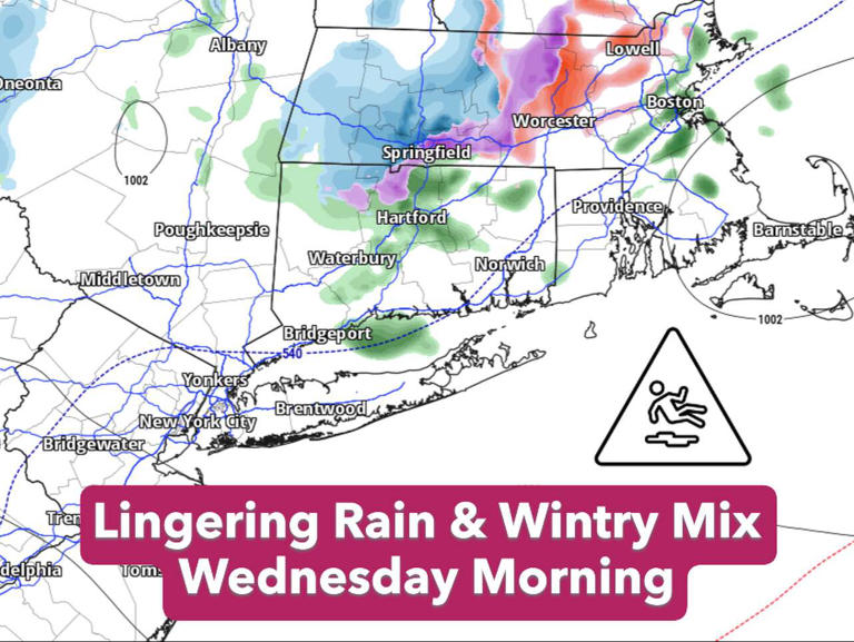 Lingering slick spots may slow Wednesday morning commute in Connecticut ...
