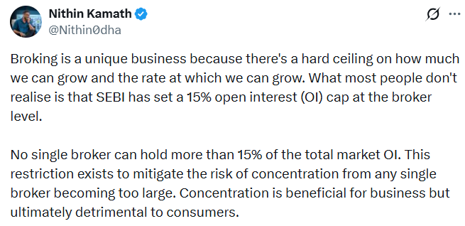 How Sebi's 15% rule sets a ceiling on broker growth, explains Zerodha's ...