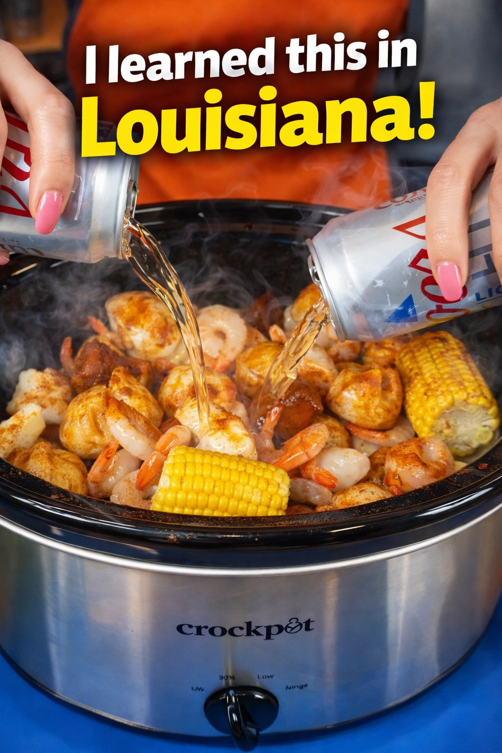 Authentic Louisiana low country boil made in a crockpot