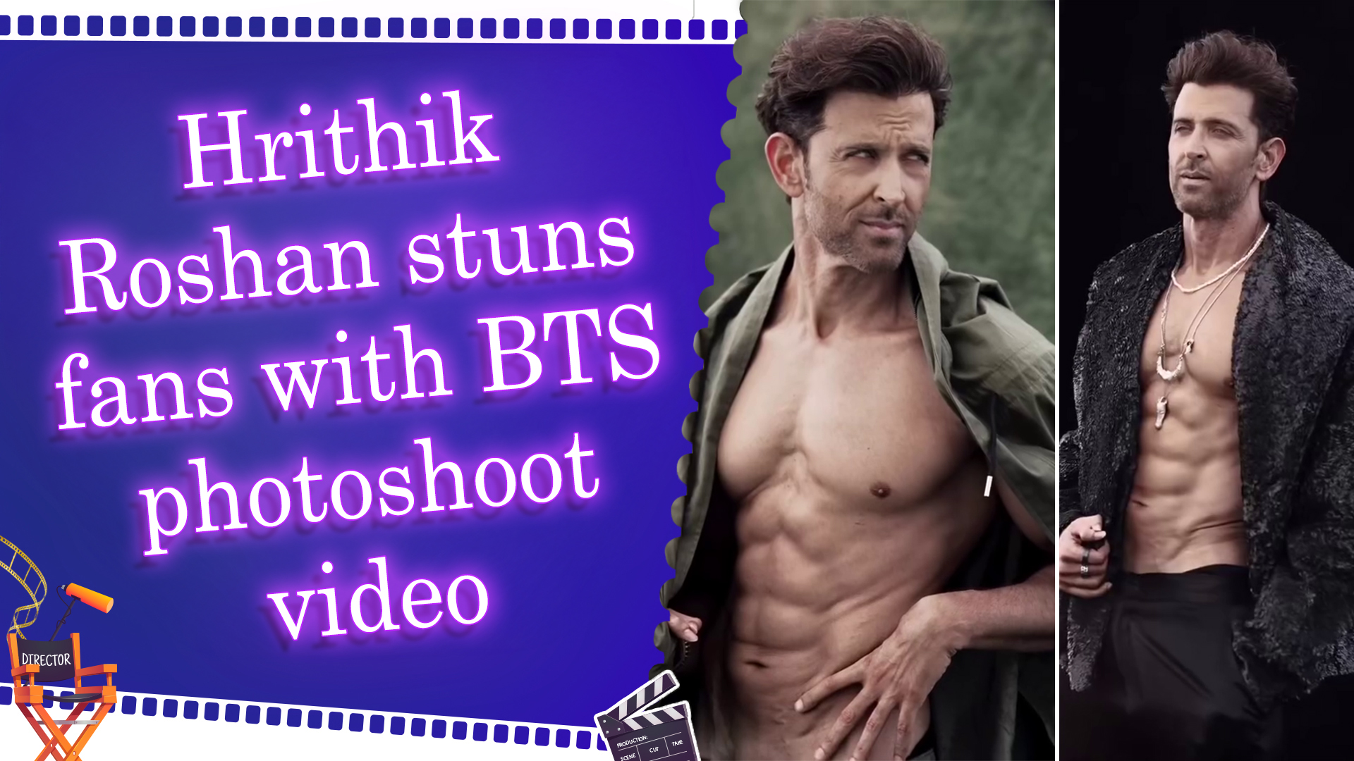 Hrithik Roshan shares his BTS video from photoshoot, showcases his ...