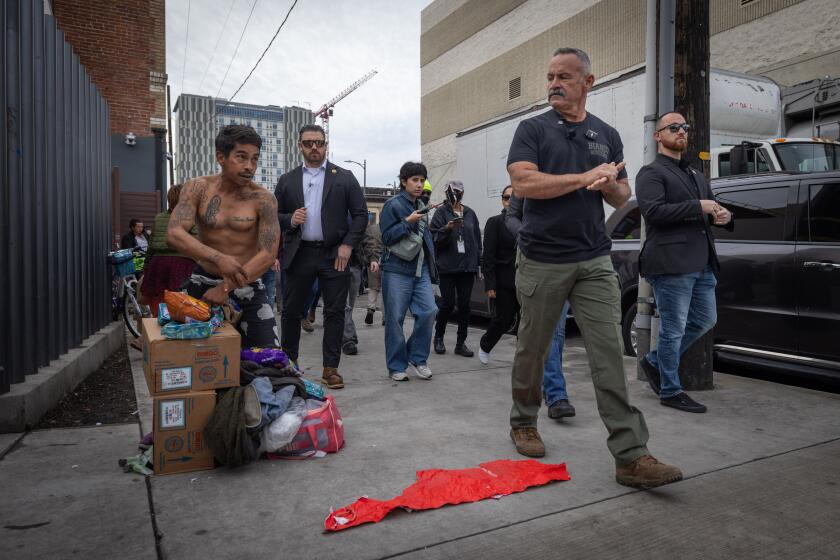 Homeless on L.A.'s Skid Row fault of Democrats, says GOP gubernatorial ...
