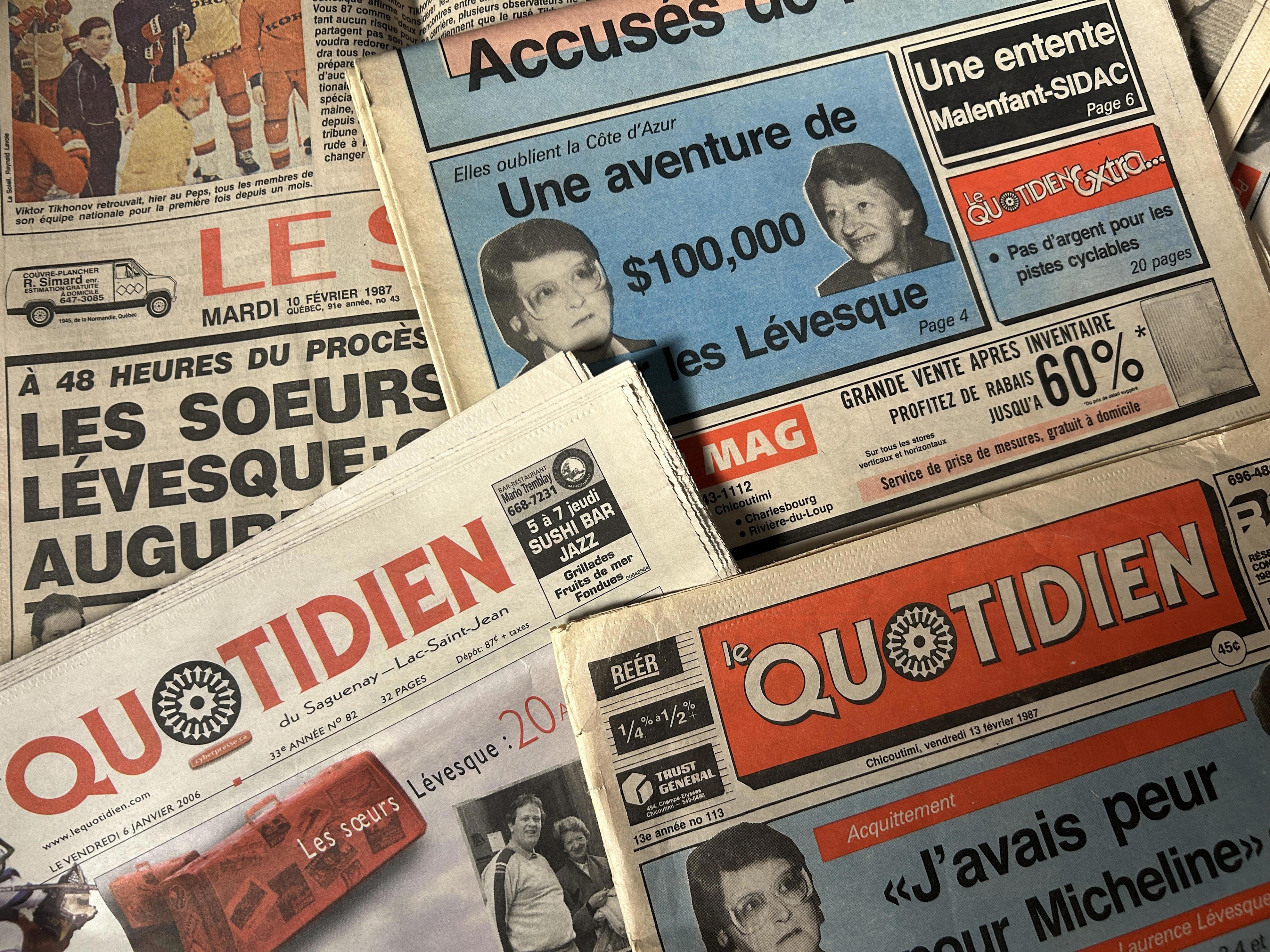 40 ans après l’arrestation des sœurs Lévesque, des journalistes ...
