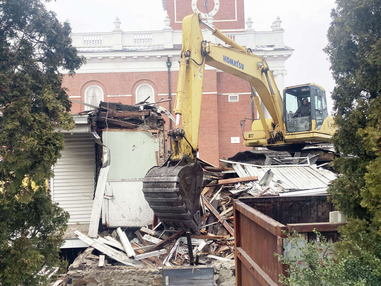 Demolition of frame building next to landmark Danbury church signals ...