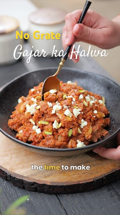 Easy sugar-free carrot halwa with great taste
