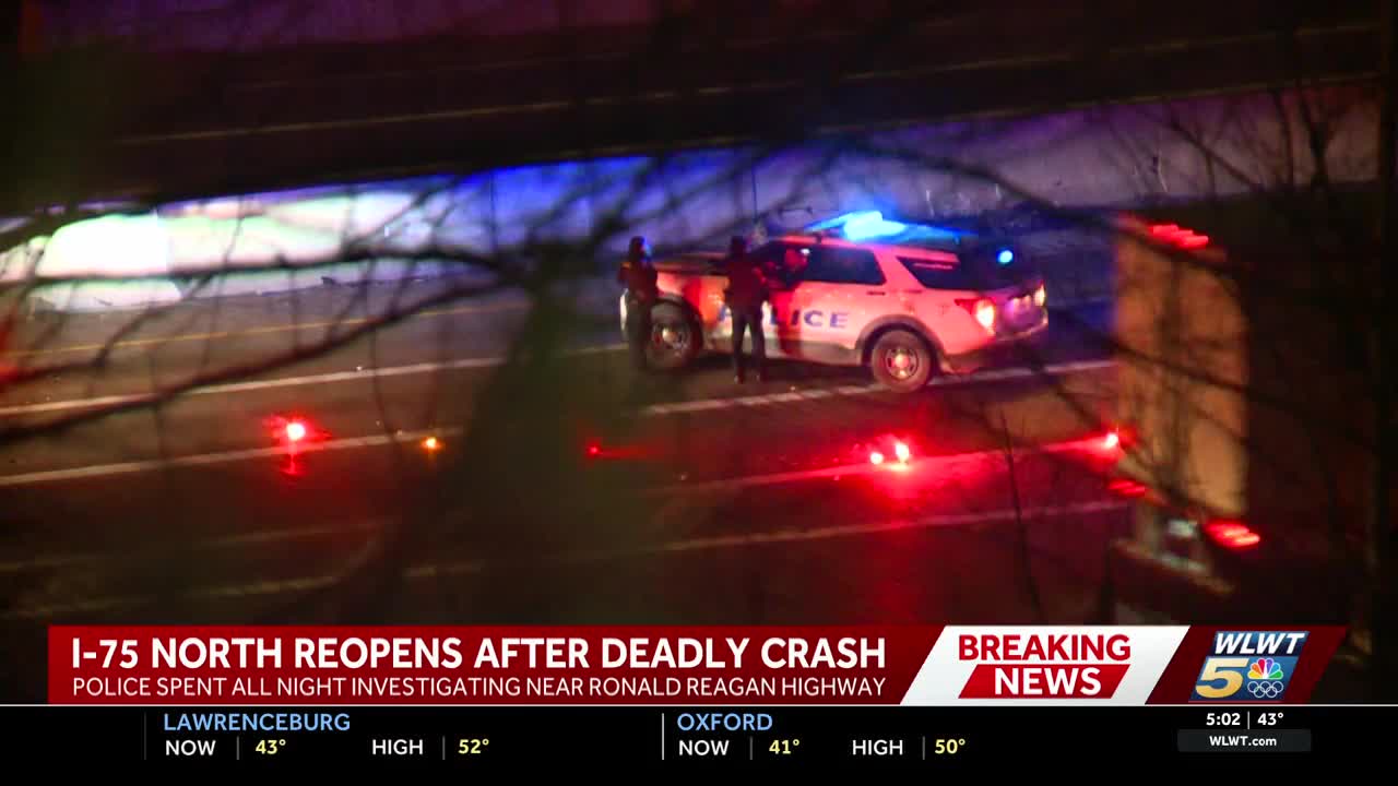 I-75 northbound lanes reopened in Roselawn after deadly crash overnight