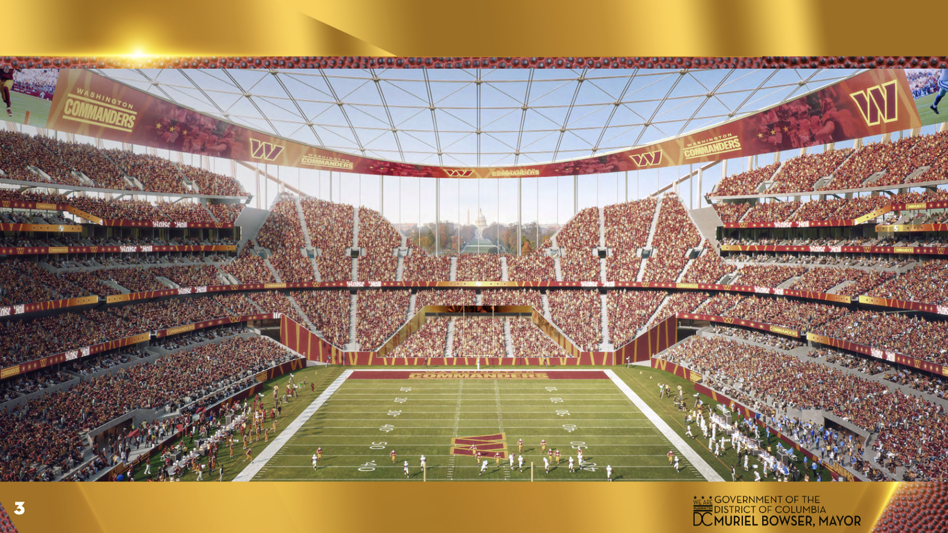 Trump allies want classical design at new Commanders stadium